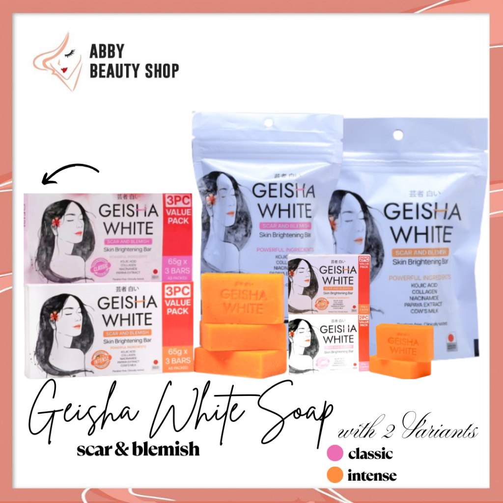 Geisha White Skin Brightening Bar 65g Kojic Collagen Niacinamide Scar ...