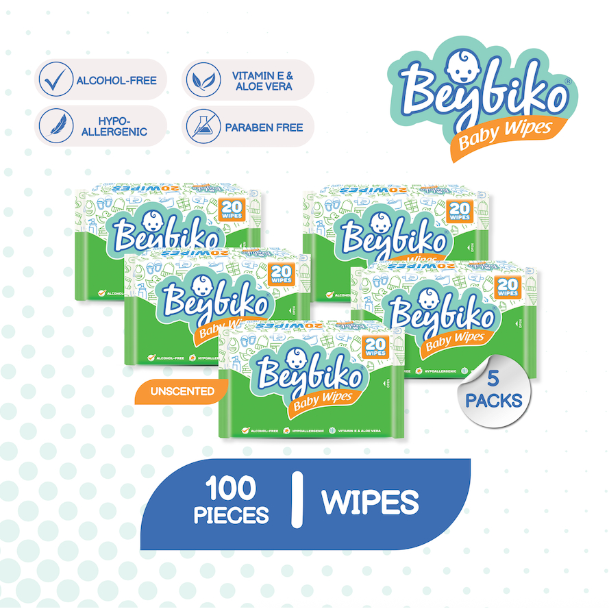 Beybiko Baby Wipes 20 sheets X 5 Pack | Shopee Philippines