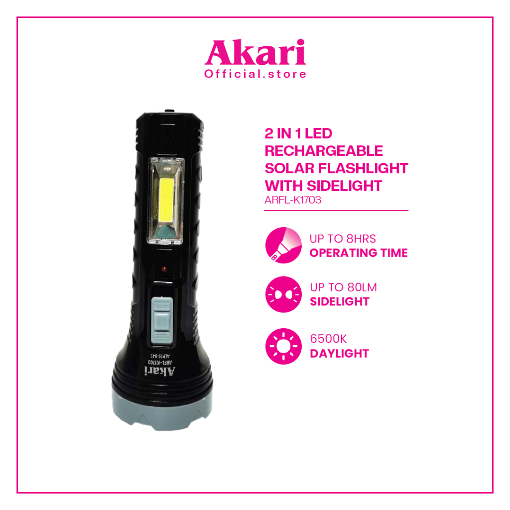 Akari LED 2-in-1 Flashlight (ARFL-K1703) | Shopee Philippines