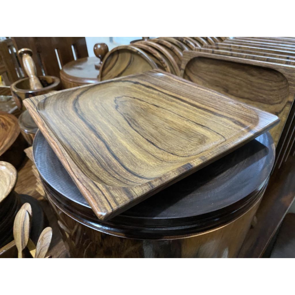 solid wood plate (6pcs) | Shopee Philippines