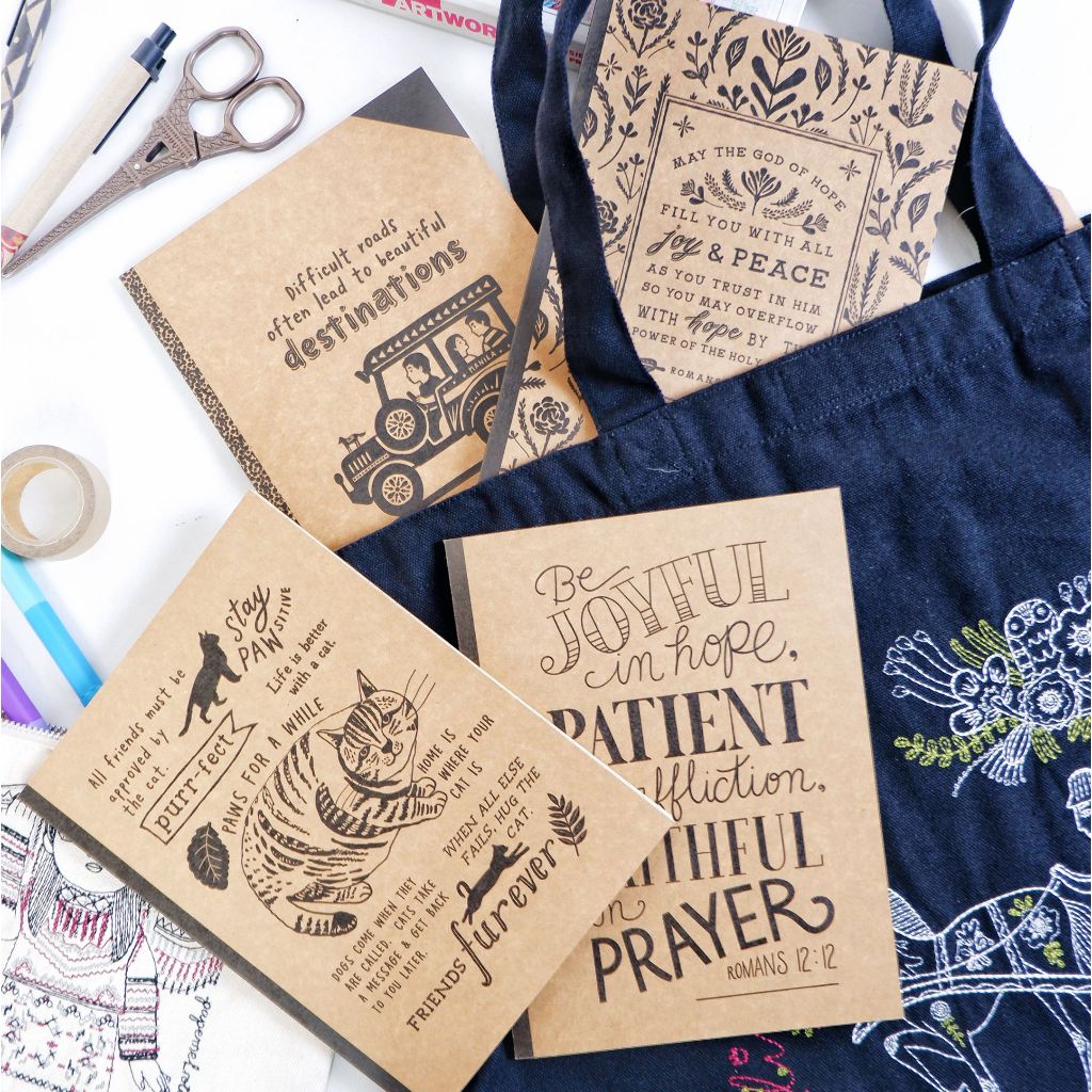 Papemelroti Kraft Large Notebook | Stationery Lined Blank | Black and ...