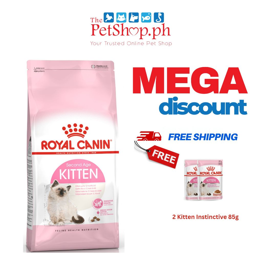 Royal Canin Kitten 36 Second Age 10kg (FREE 2 RC Kitten Instinctive 85g ...