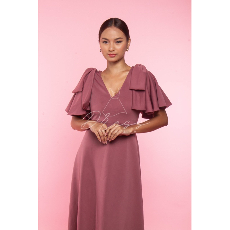 Adelfa bridesmaid dress/ wedding guest attire / civil wedding gown ...