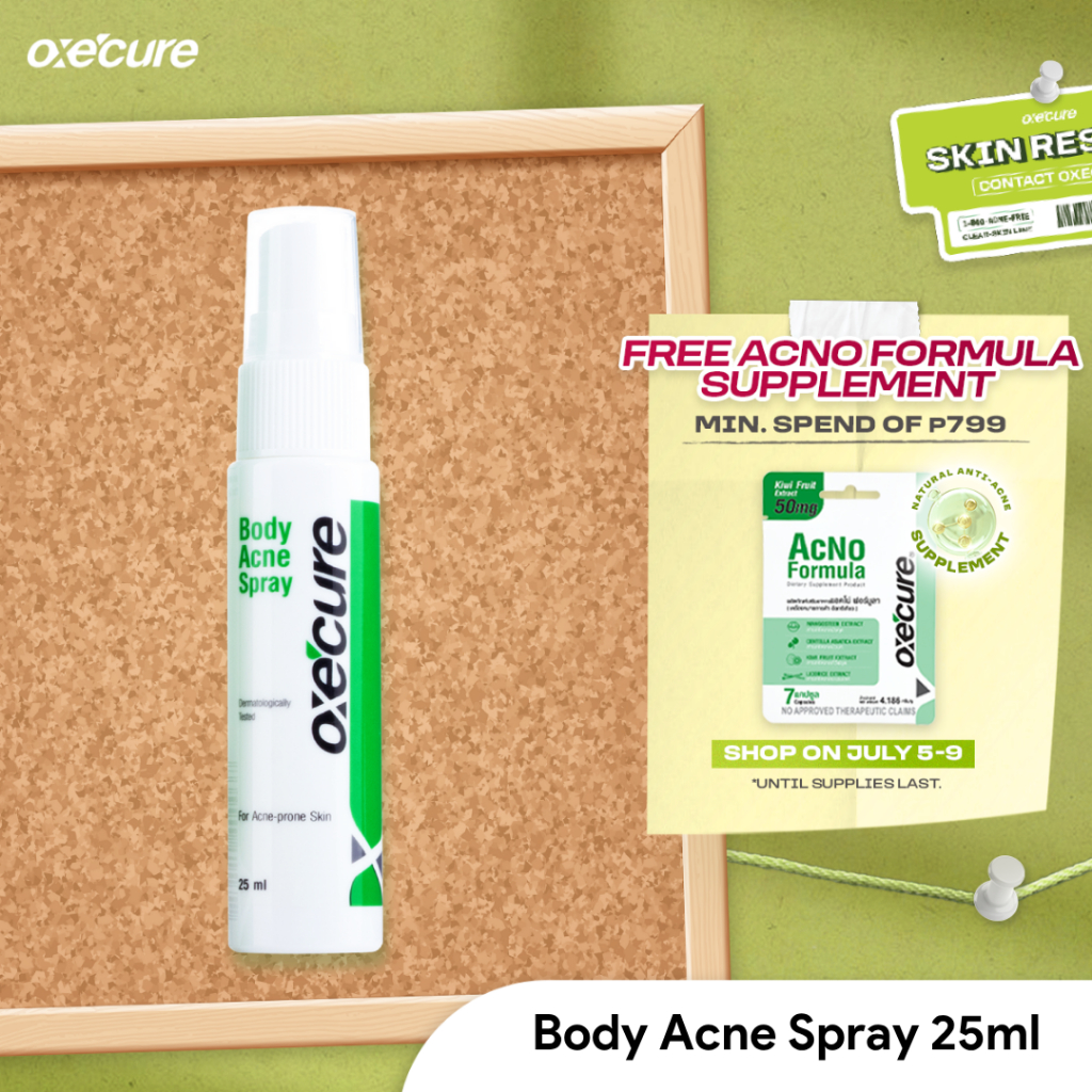 [NEAR EXPIRY: JULY 2025] OXECURE 2% Salicylic Acid Body Acne Spray 25ml ...
