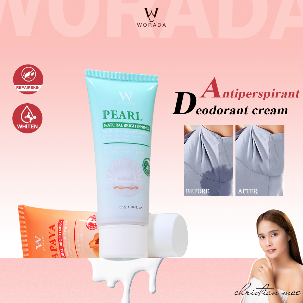 WORADA Natural Brightening Anti-Perspirant Deodorant Cream 55g Smooth ...