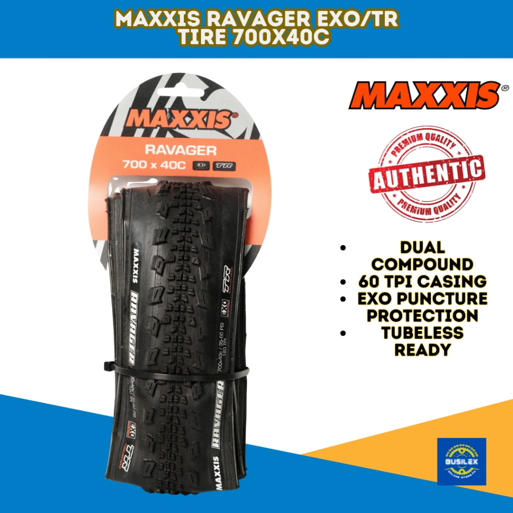 MAXXIS Ravager Gravel Tire 700x40C EXO/TR Folding Tubeless Ready | Shopee Philippines