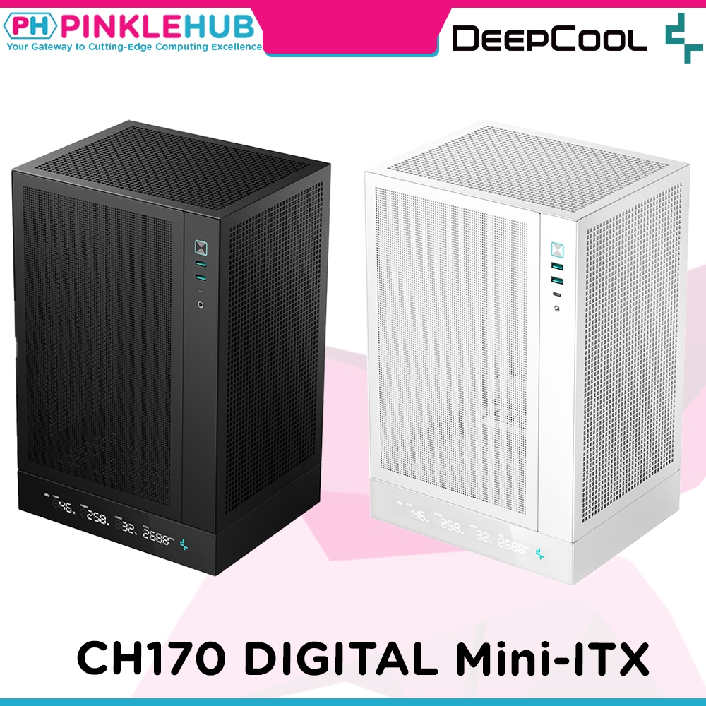 DEEPCOOL CH170 DIGITAL Mini-ITX, The Tiny Tower of Power PC Case ...