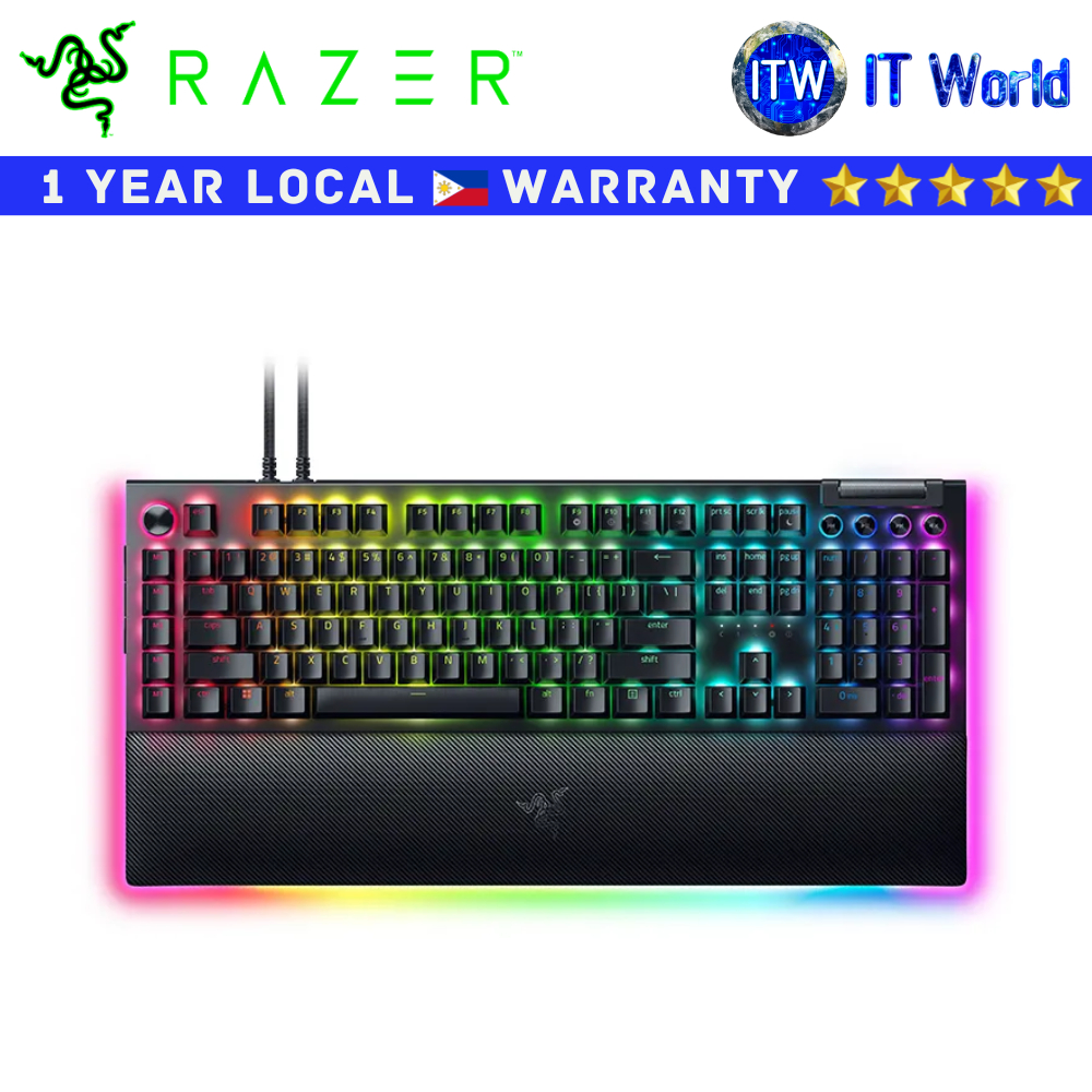 Itw | Razer BlackWidow V4 Green/Yellow Switches Chroma RGB Macro Keys ...