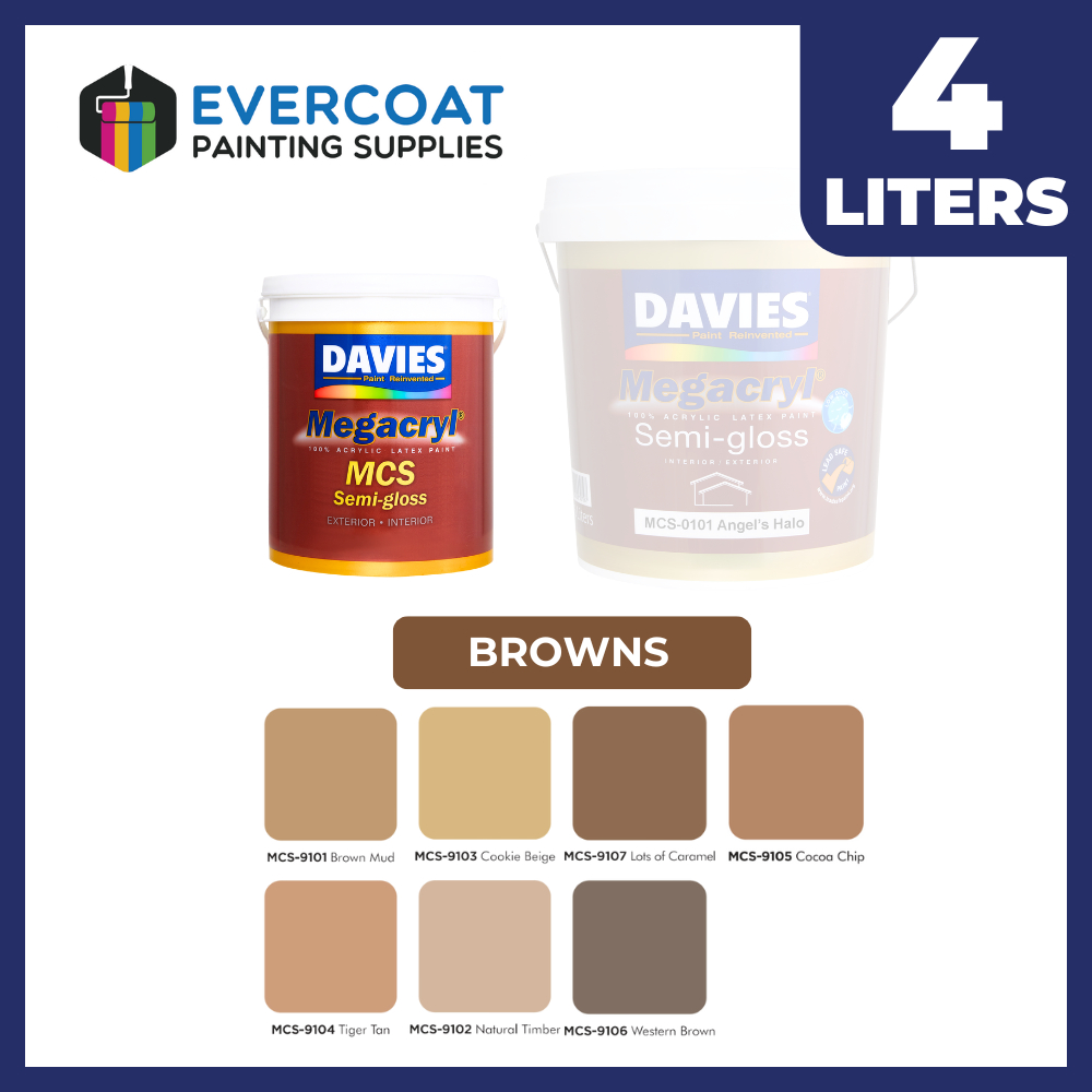 Davies Paints Megacryl Semi-Gloss 4-Liters (Browns) | Shopee Philippines