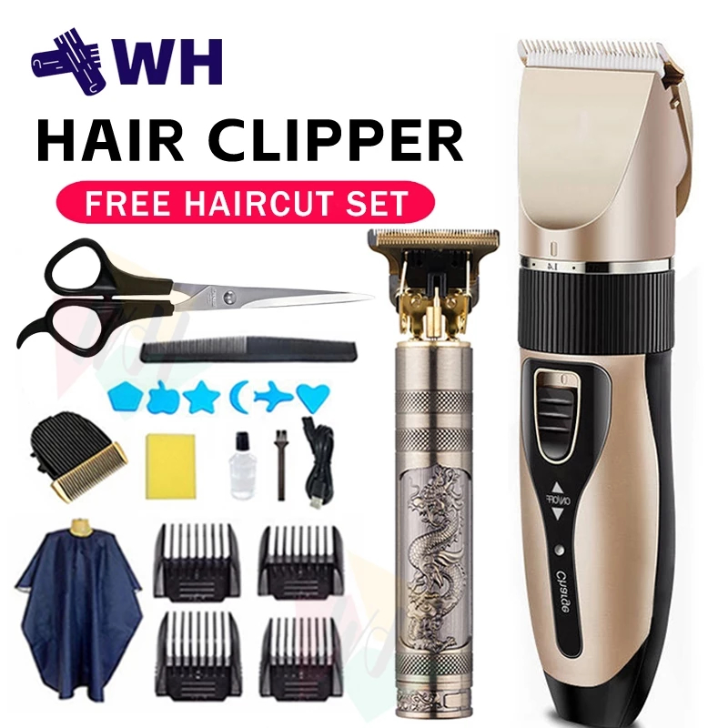 Professional Electric Hair Clipper Trimmer USB Rechargeable Razor ...