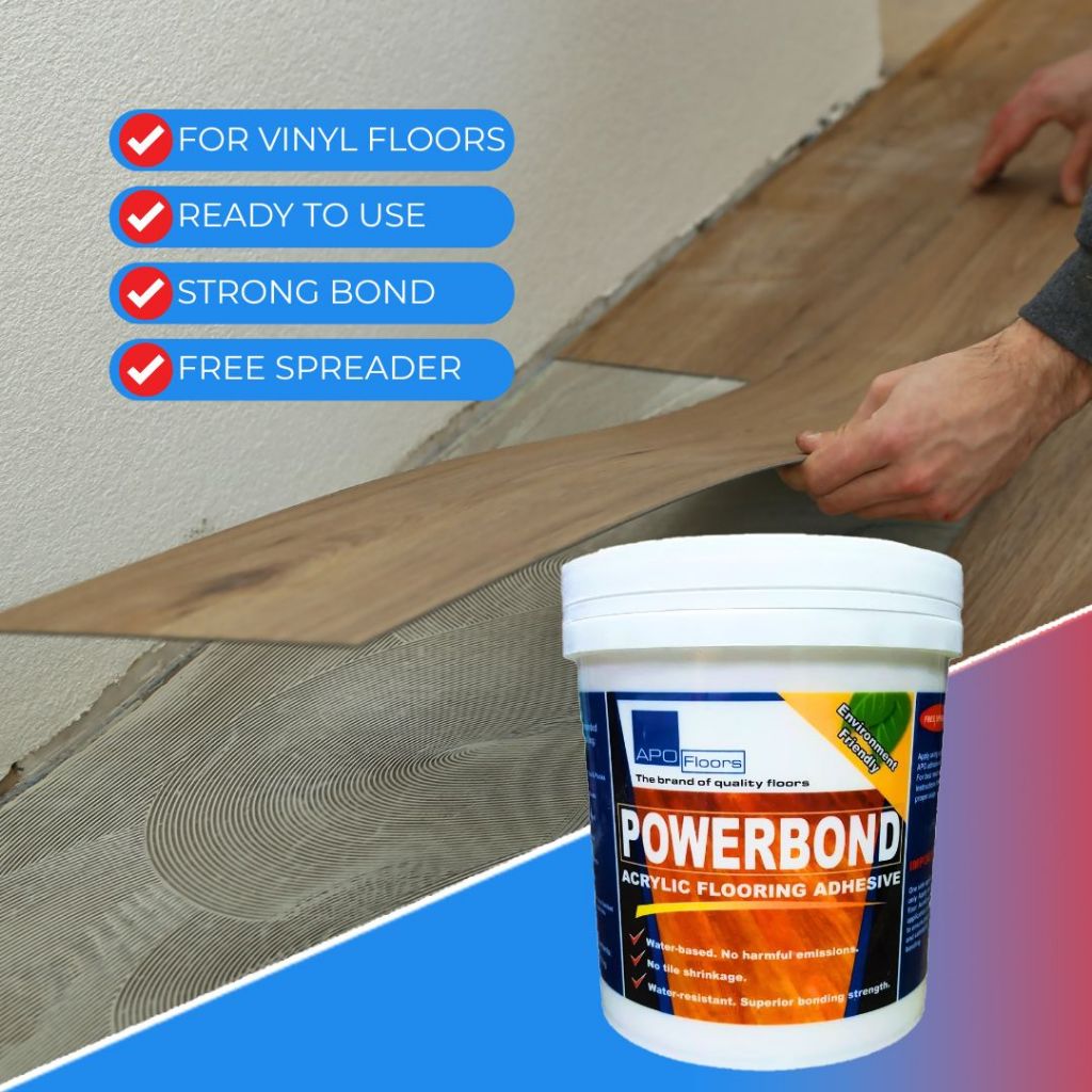 Apo Powerbond Acrylic Flooring Adhesive For Vinyl Tiles (1.25 kilos ...