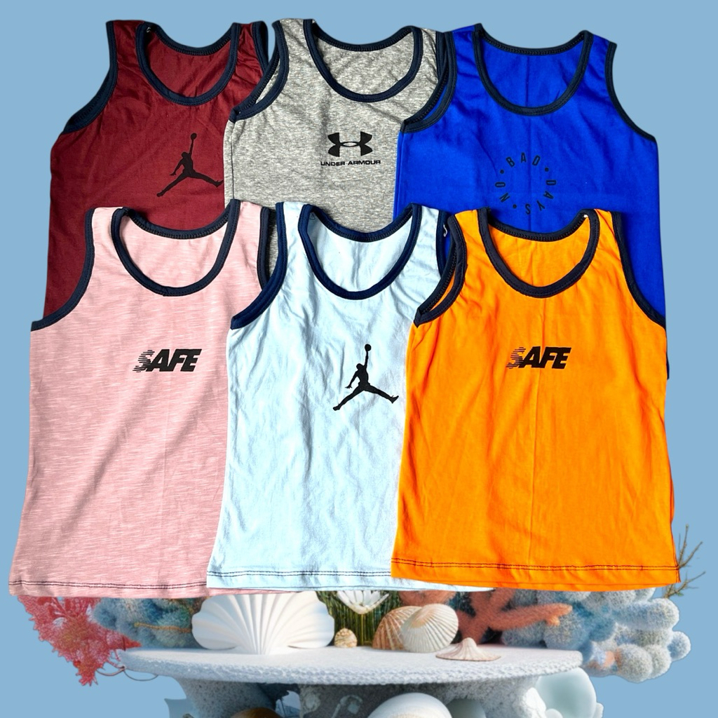 1 Pc Ethan Cotton Comfy Sando Pambahay (2-10yrs old) | Shopee Philippines