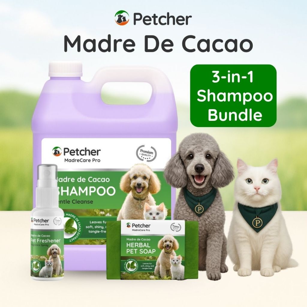 Petcher Madre De Cacao 3 in 1 Pet Sulit Bundle Shampoo and Cologne for ...