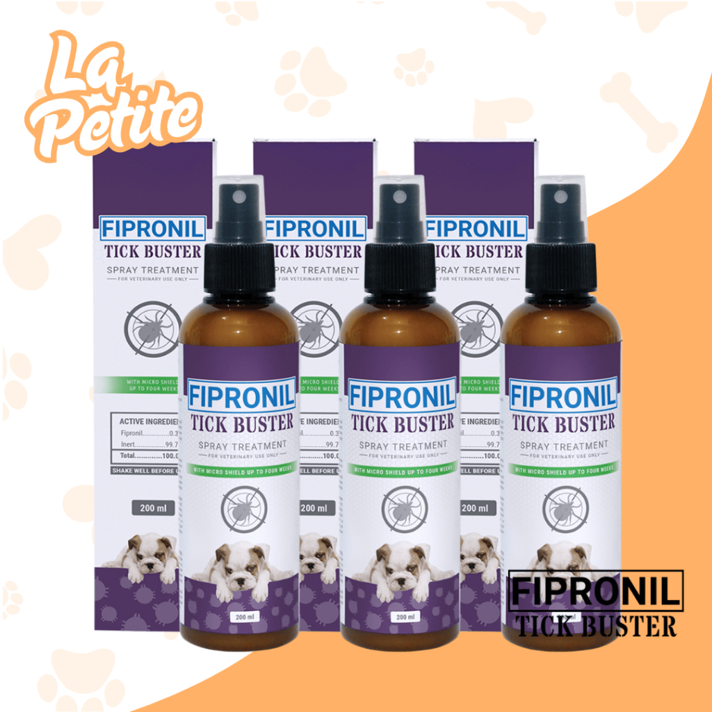 LKJ-Tick Buster Fipronil Spray Treatment 200mL Set of 3 Anti Ticks ...