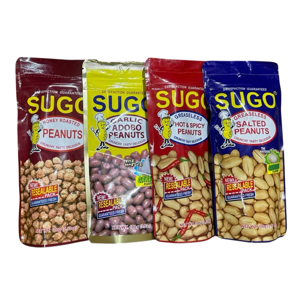 SUGO Salted Peanut/Adobo/Spicy 100g | Shopee Philippines