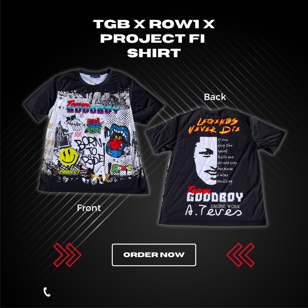 TGB x Row 1 x Project FI Shirt | Shopee Philippines