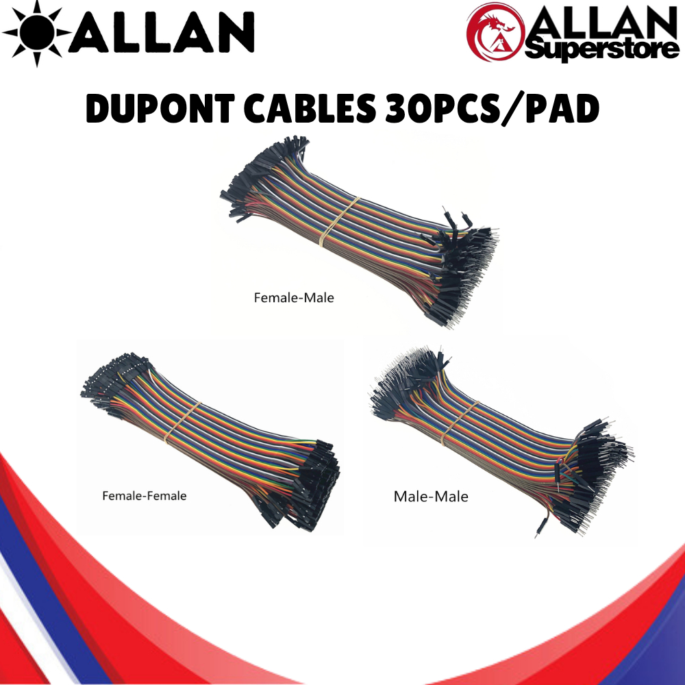 Dupont Jumper 30cm - Breadboard Cables for Arduino, Raspberry Pi ...