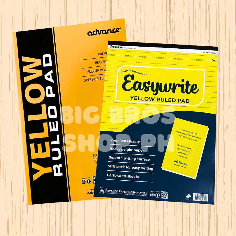 Advance Easywrite Ruled Yellow Pad for College Teacher Student Note ...