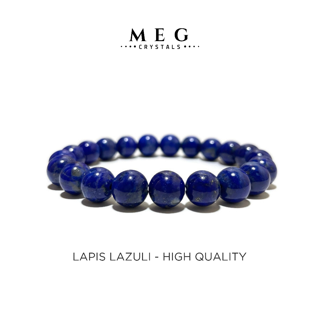 MEG High Quality Lapis Lazuli Bracelet Natural Healing Crystal Beads ...