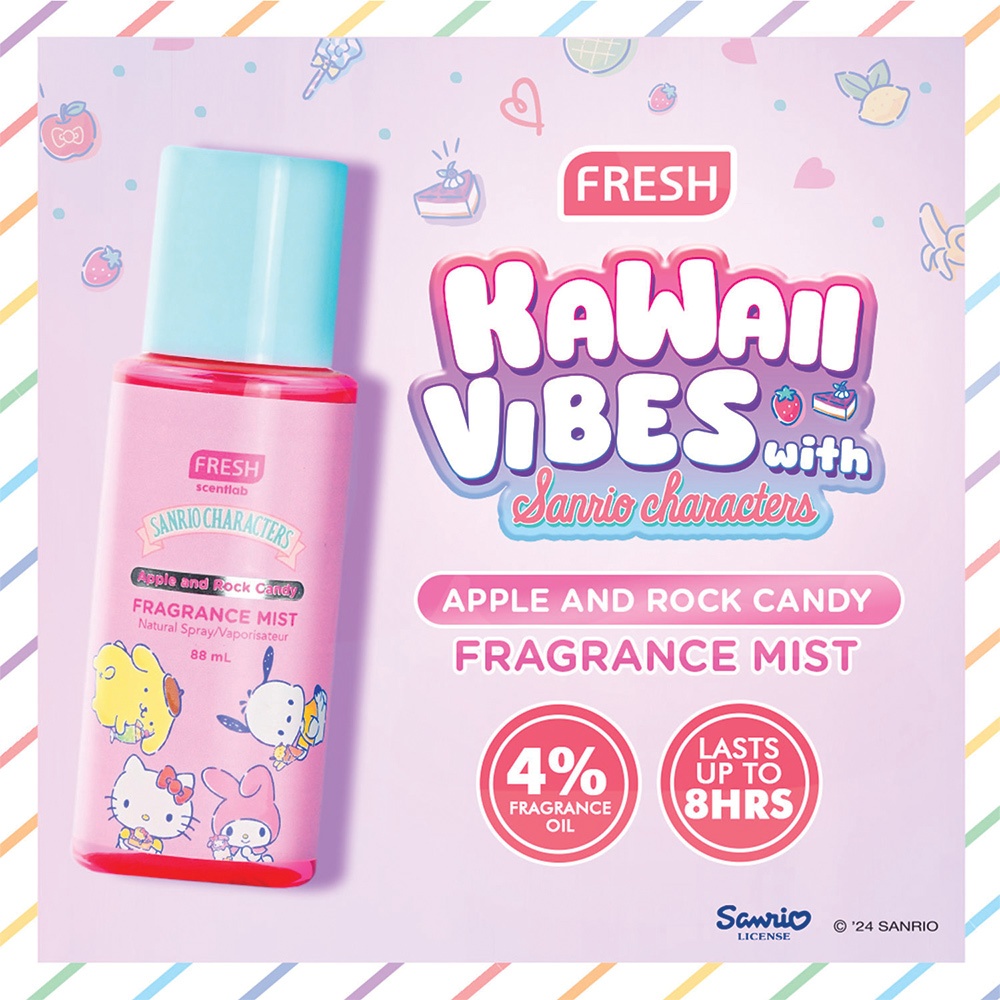 Fresh Sanrio Apple and Rock Candy Fragrance Mist 88 mL | Shopee Philippines
