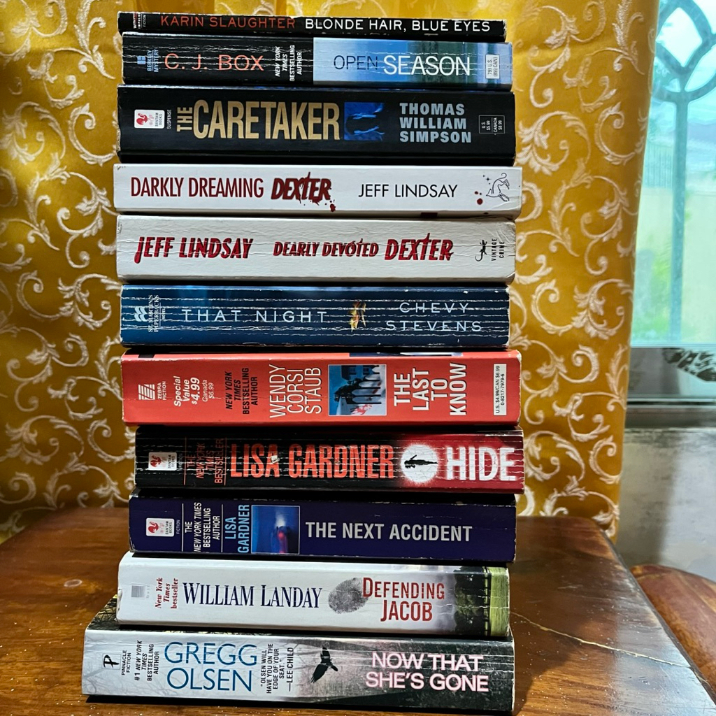 Assorted Books Thriller Jeff Lindsay Kristin Hanna Lisa Gardner Cj Box ...