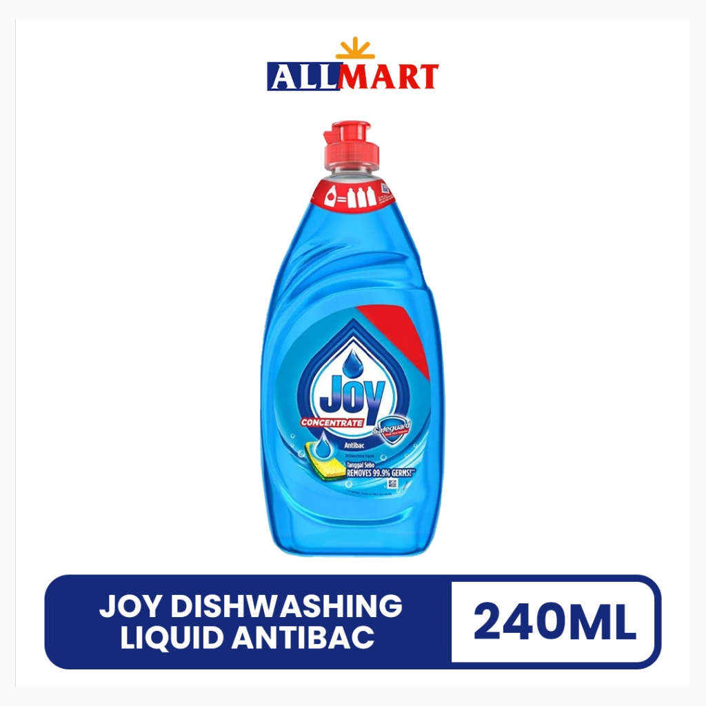 Joy Dishwashing Liquid Antibac 240ml - AllMart Shop | Shopee Philippines
