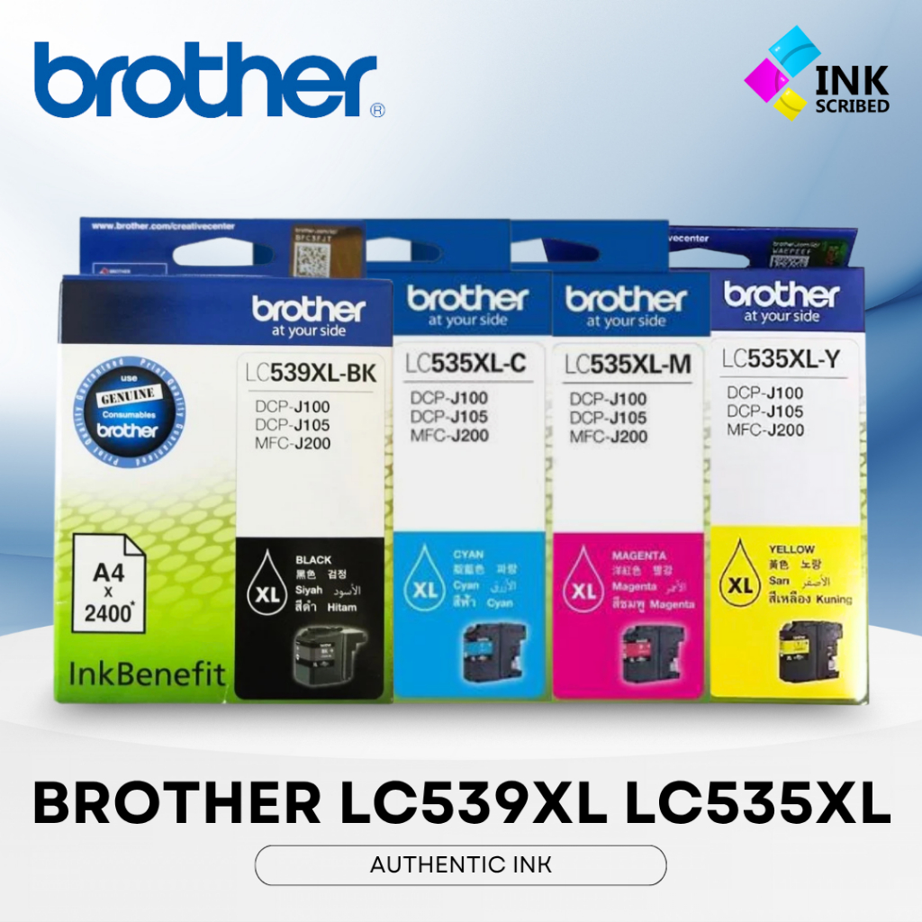 Genuine Brother LC539XL LC535XL LC539 LC535 Ink Cartridge for DCP-J100 ...