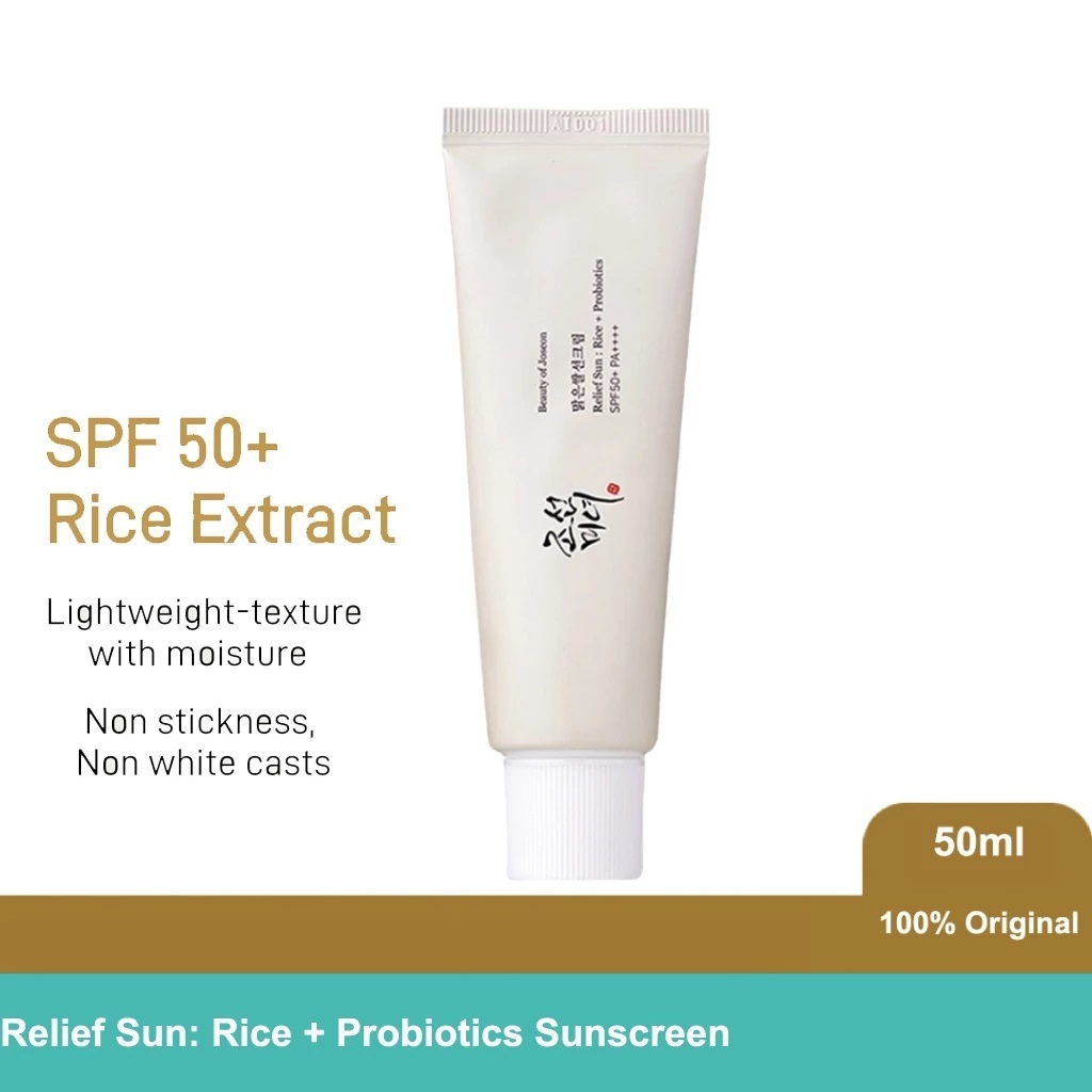 BOJ Revive Face Sunscreen Relief Sun: Rice + Probiotics SPF50+ PA ...