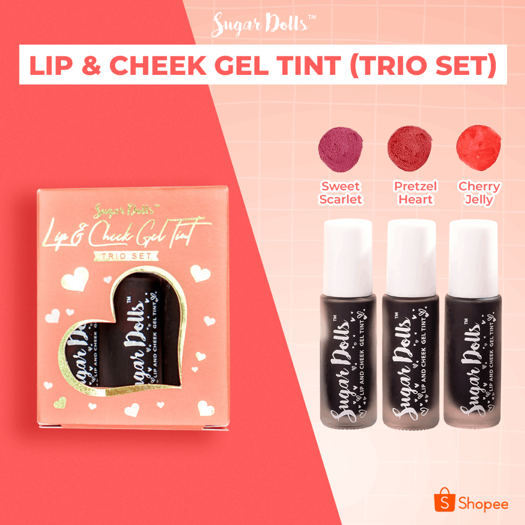 Sugar Dolls Lip And Cheek Gel Tint Trio | Shopee Philippines