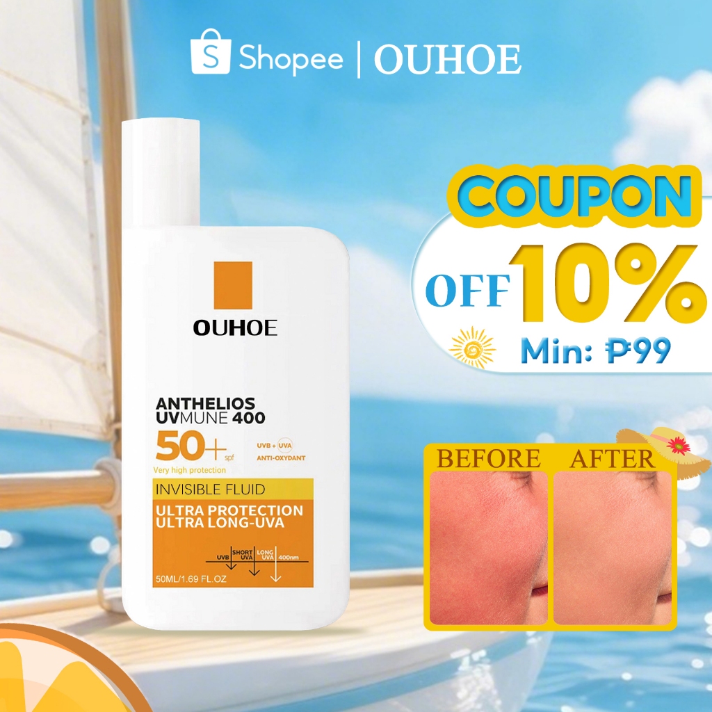 OUHOE Anthelios Invisible Fluid Sunscreen 50ml UV Protection Sunblock ...