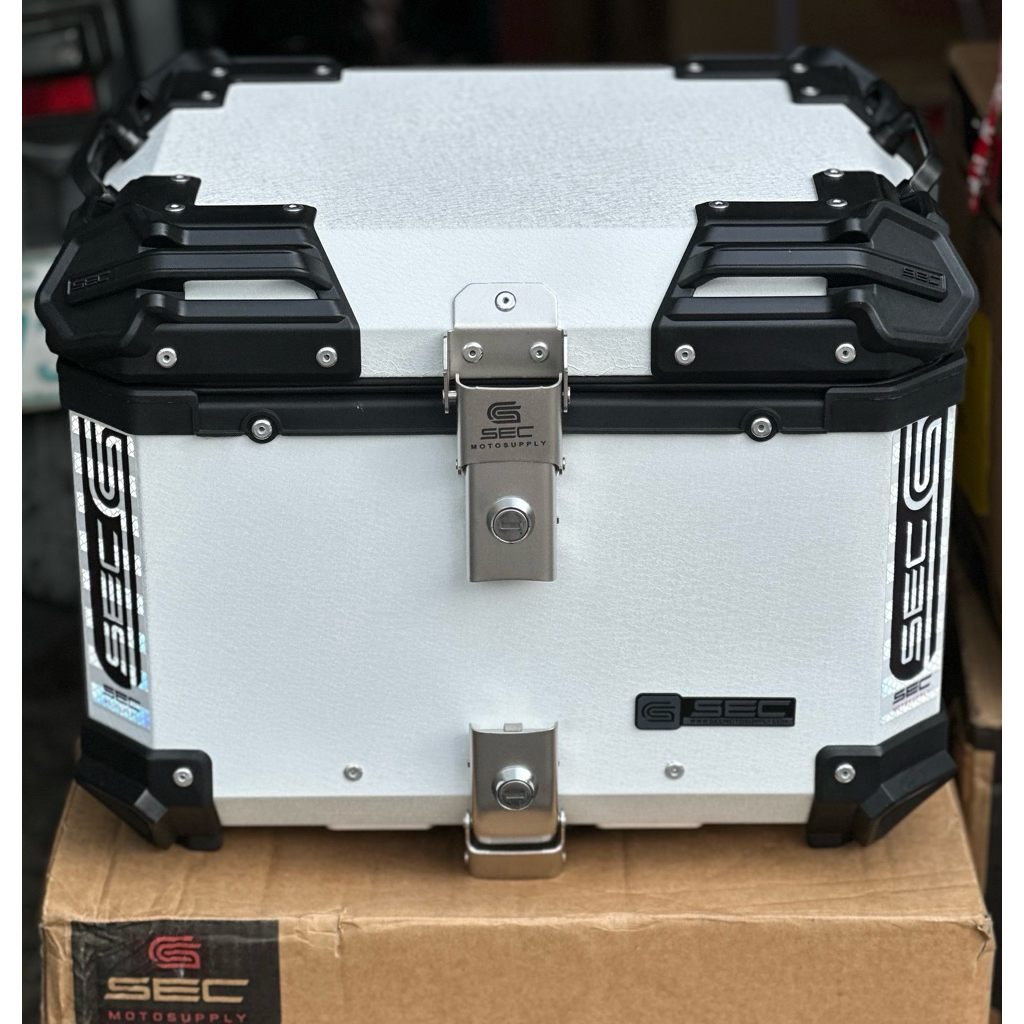 WHITE 45Liters ALLOY TOP BOX SEC/Niwra/Duhan/Smok | Shopee Philippines