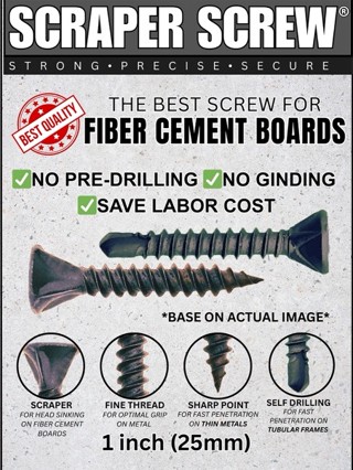 SCRAPER SCREW /HARDIEFLEX SCREW / FICEM SCREW (DIYers Pack) | Shopee ...