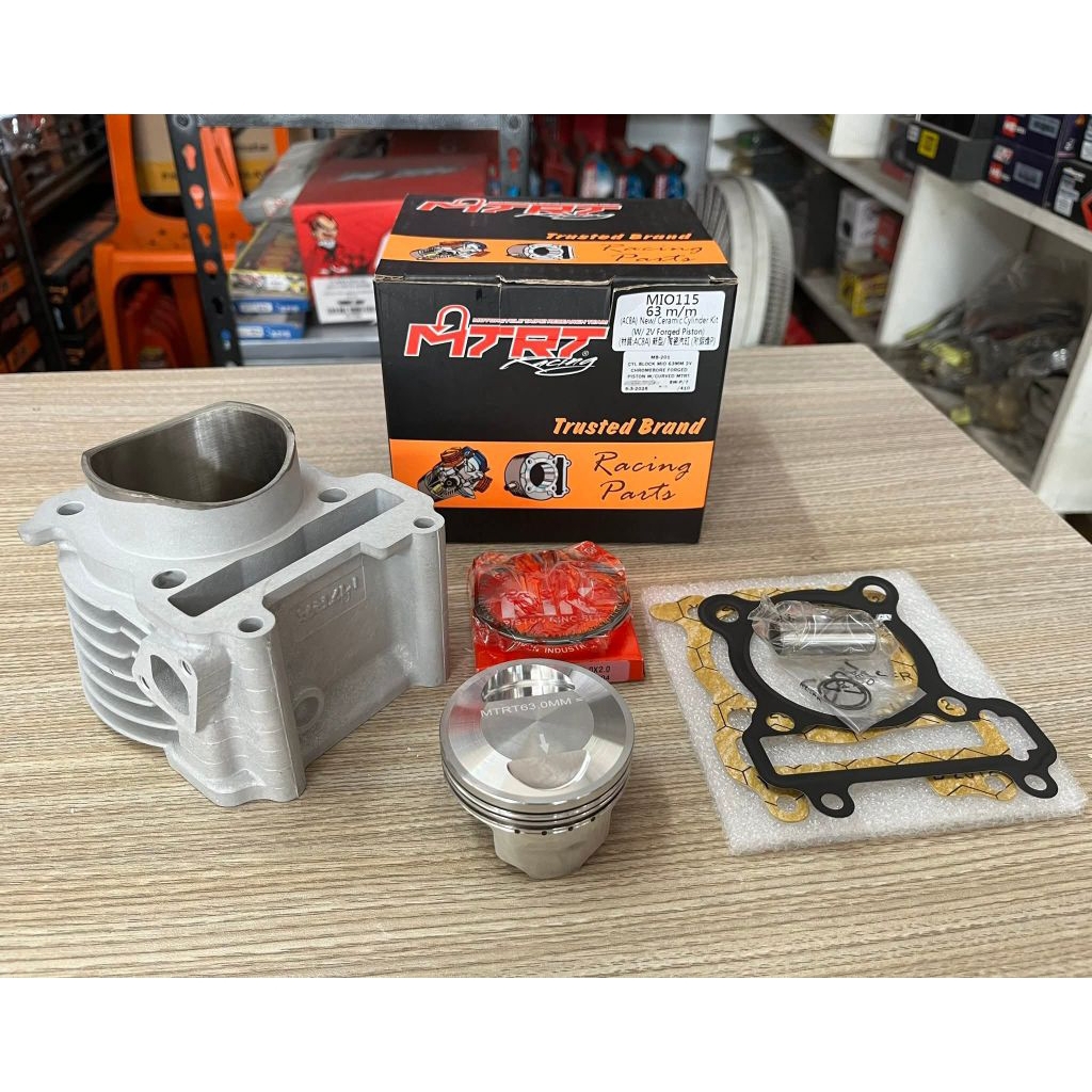 MTRT CYLINDER BLOCK CHROME BORE 63MM FORDED PISTON W/ CURVED MIOSPORTY ...