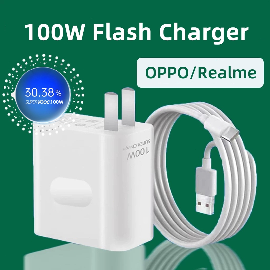 100W SuperVOOC Flash Charge Type-C Adapter - For OPPO Reno11 10 Find X6 ...