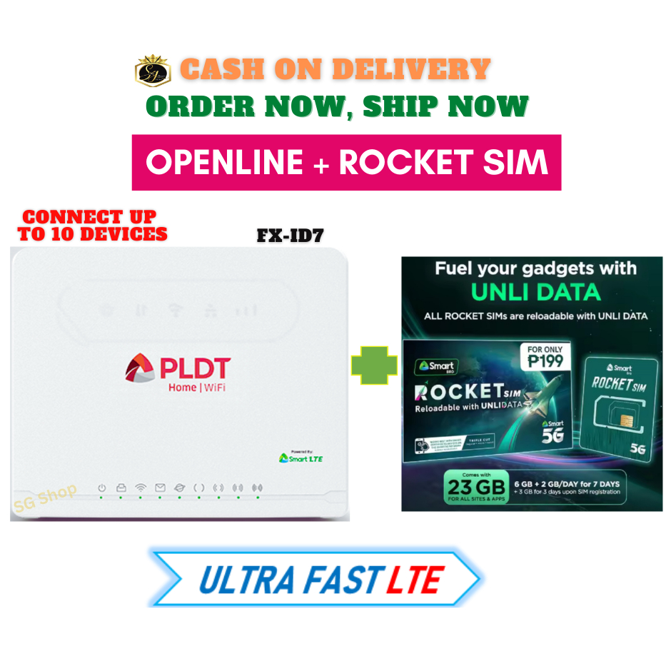 PLDT Smart Home Prepaid Wifi LTE Advanced CAT6 Evoluzn FX-ID7 with 15 ...