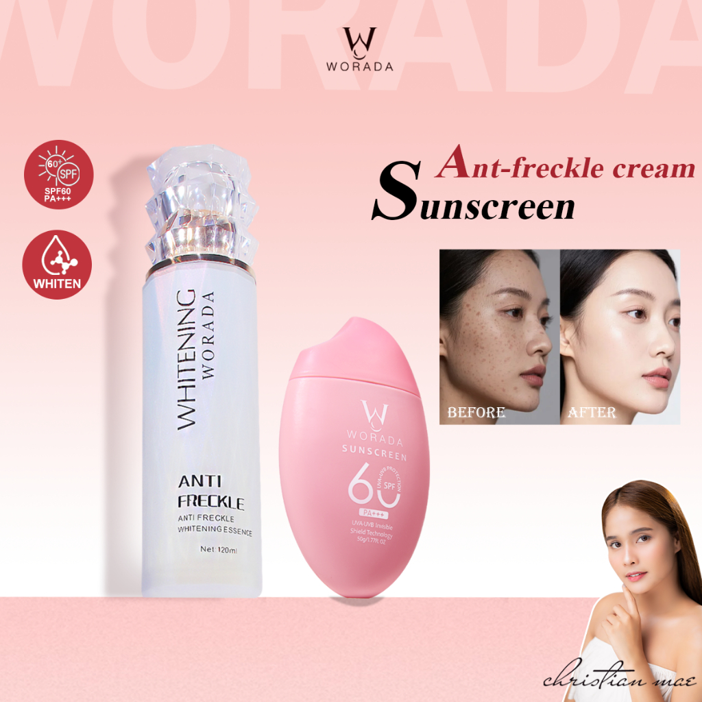 WORADA SPF60 Sunscreen + Brightening Serum–Anti-Sunspot, Glowing Skin ...
