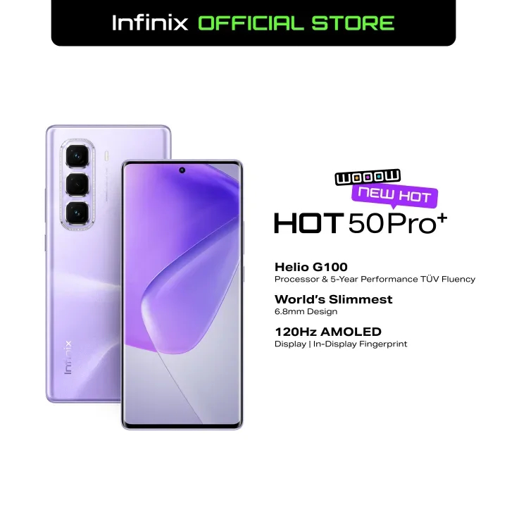 Phone Hot 50 Pro+ 4G | 8GB RAM | 256GB ROM | 6.78 inches AMOLED | Helio ...
