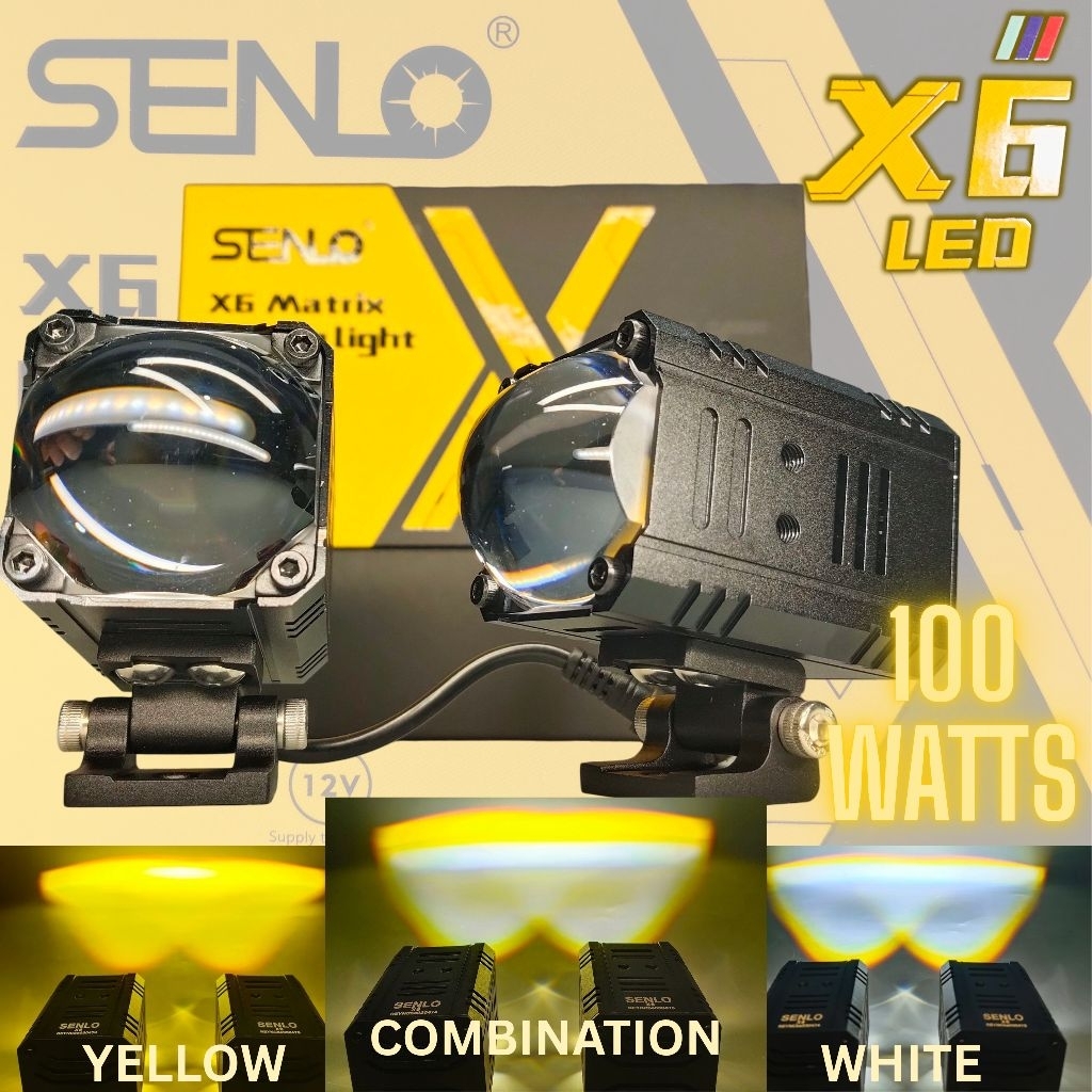 SENLO_X6_100WATTS_MATRIX_DRIVING_LIGHTS | Shopee Philippines