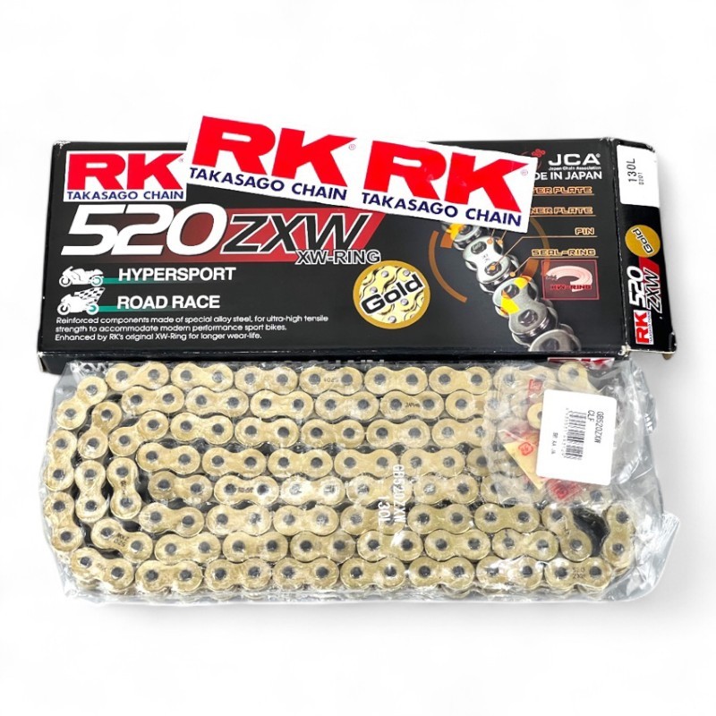 RK CHAIN 520 ZXW | 525 ZXW I 530 ZXW x 130L GOLD XW-RING | Shopee ...