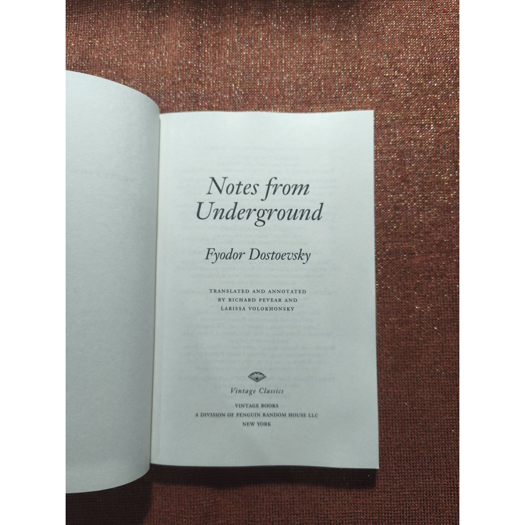 Notes from Underground by Fyodor Dostoevsky | Shopee Philippines