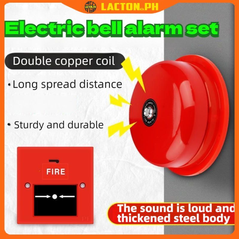 Fire Alarm Bell,4inch Electric Round Alarm School Home Factory Security ...