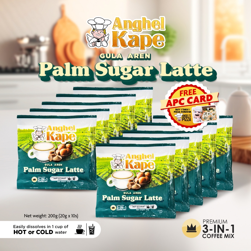(w/ APC) ANGHEL KAPE PALM SUGAR LATTE PREMIUM 3n1 COFFEE 10PCS/1PACK 200GRAMS | Shopee Philippines
