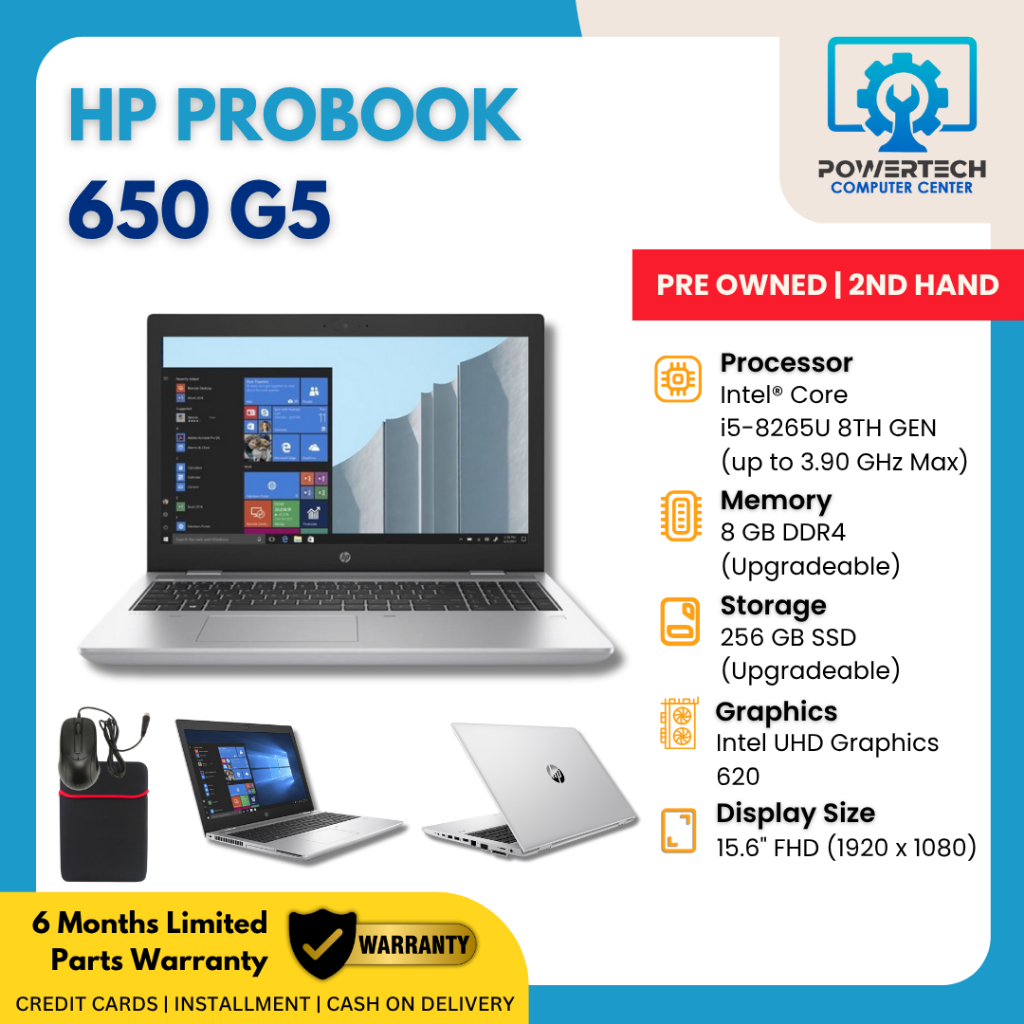 HP Probook 650 G5 | i5 8th | 8gb ram | VA Work Student Autocad | 2nd ...