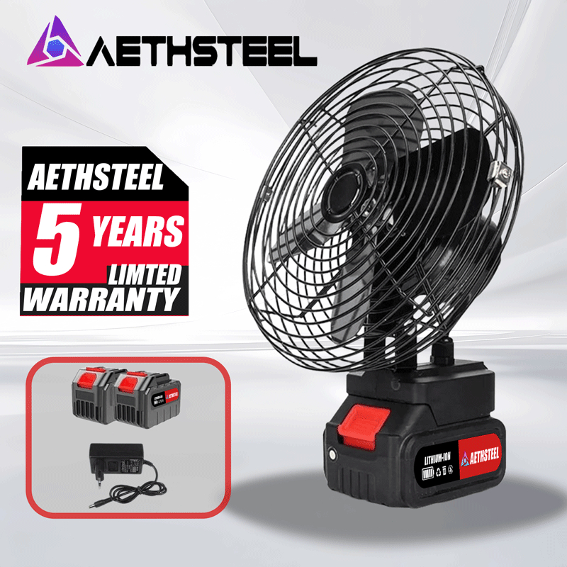 Portable Wireless Fan Lithium battery fan 8-inch Outdoor large-capacity ...