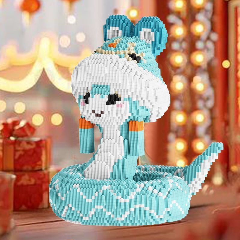 Nine-tailed fox giant building block toy for adult boys to assemble ...