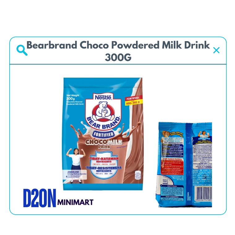 NESTLE Bearbrand CHOCO - Fortified Powdered Milk Drink 300G | Shopee ...
