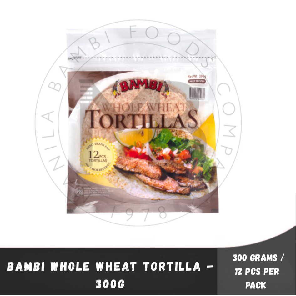HALAL CERTIFIED! BAMBI WHOLE WHEAT TORTILLA - SMALL (6 INCHES) | Shopee ...