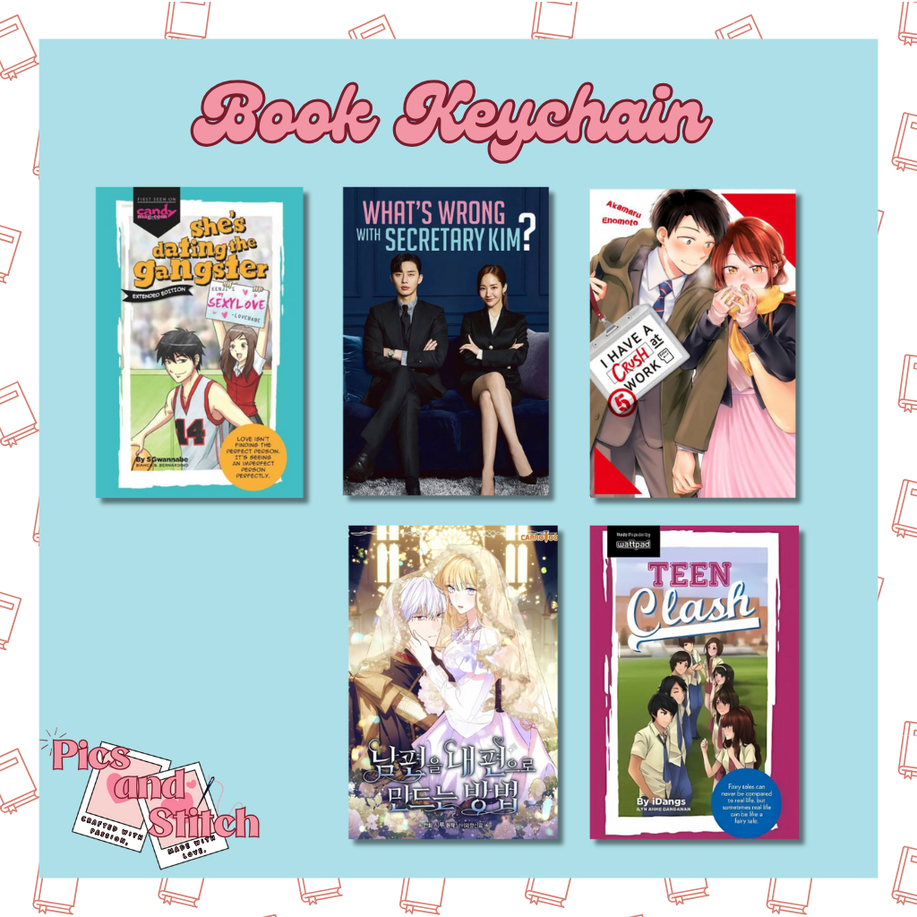 Mini Book Keychain | Personalized Manhwa Manga Novel Keyring | Sintra ...