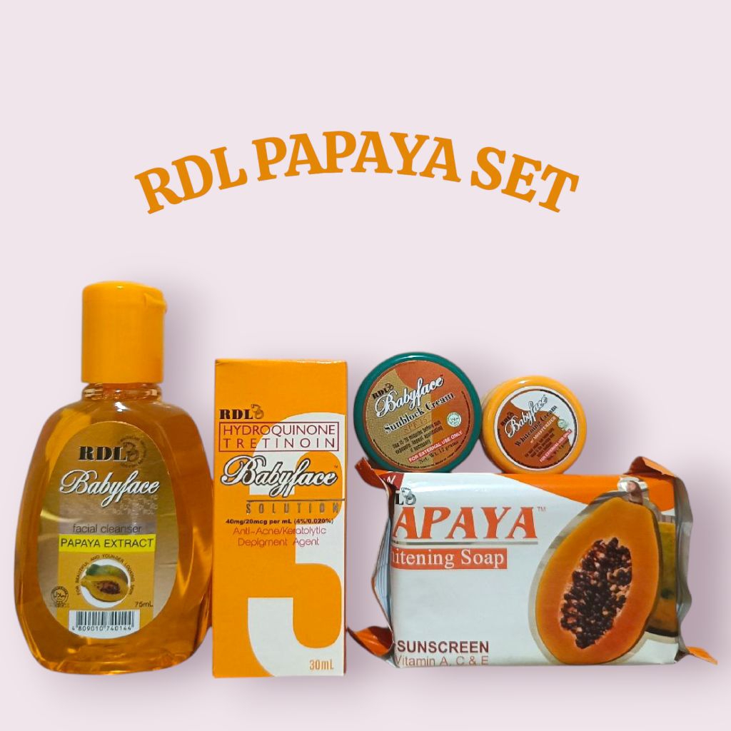 RDL PAPAYA Skin Care SET Budget Pack All Skin Types | Shopee Philippines