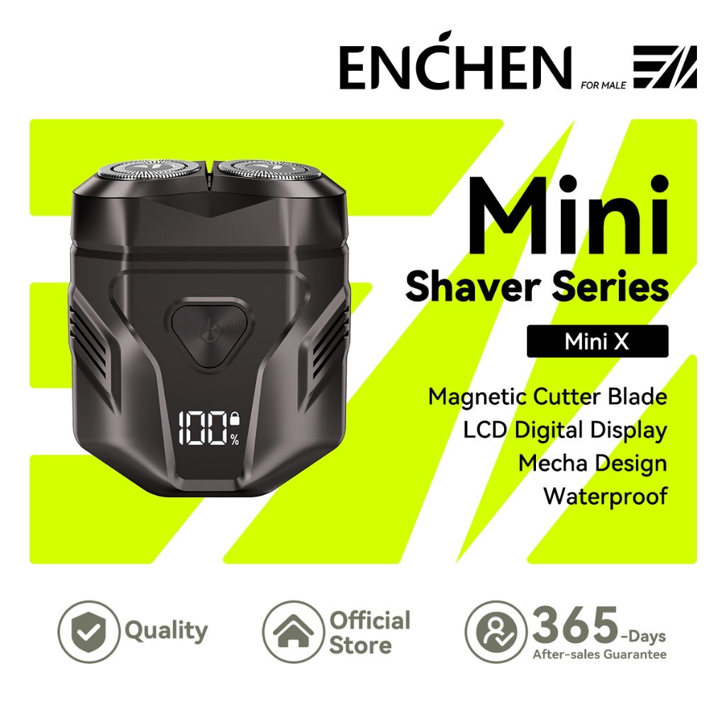 ENCHEN Mecha Shaver Mini X Portable Electric Razor For Men With Digital ...
